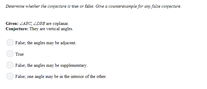 Solved Determine whether the conjecture is true or false. | Chegg.com