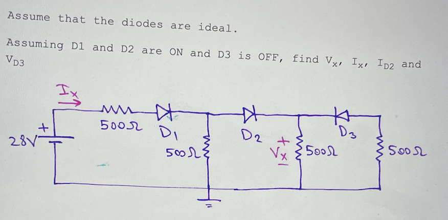 Solved Assume that the diodes are ideal. Assuming D1 and D2 | Chegg.com
