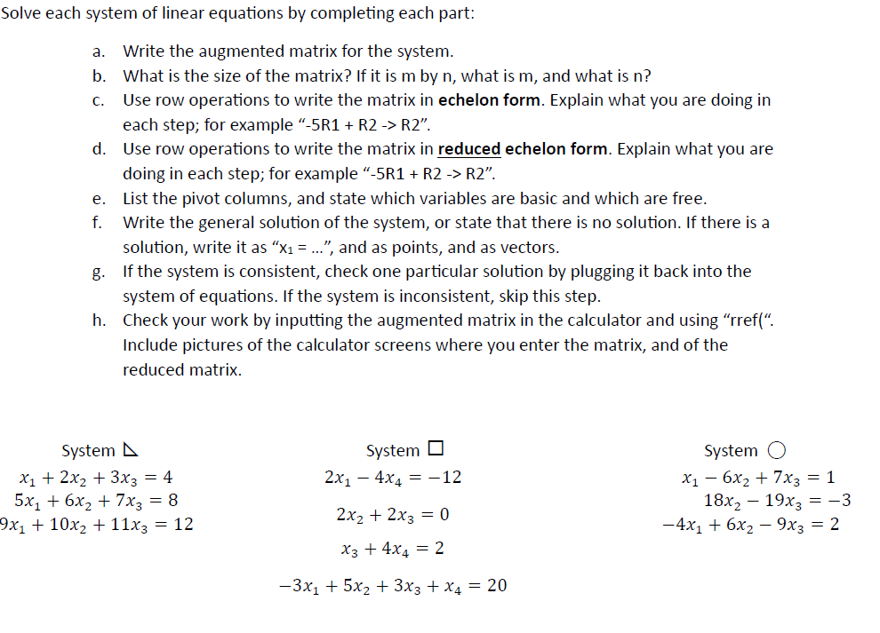 Solved Solve Each System Of Linear Equations By Completing
