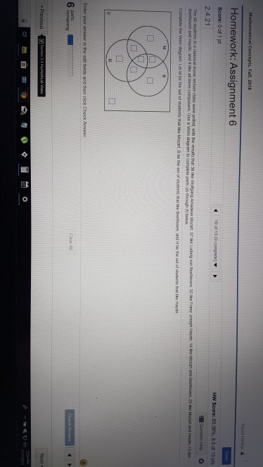 Solved 66 students in a classical music lecture class were | Chegg.com