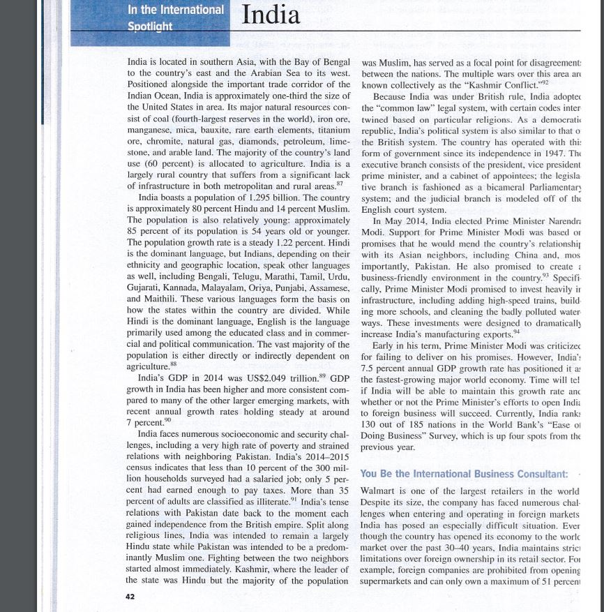 Solved In the International India Spotlight India is located | Chegg.com