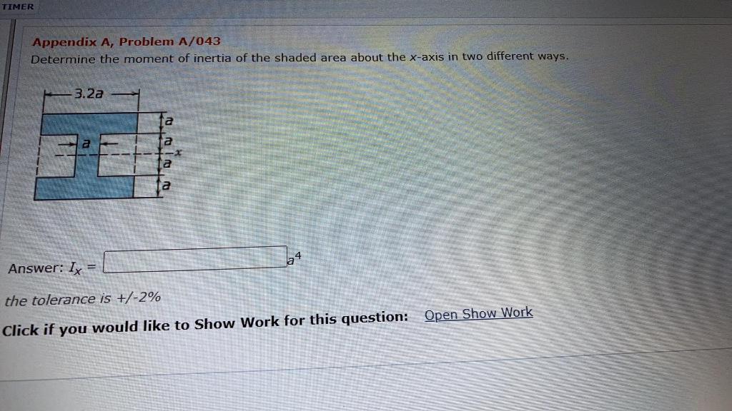 Solved TIMER Appendix A, Problem A/043 Determine the moment | Chegg.com