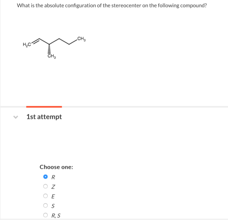 Solved What Is The Absolute Configuration Of The