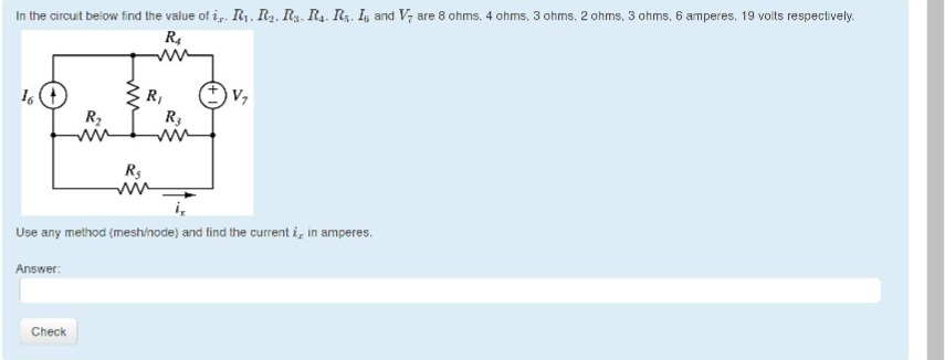 Solved In the circuit below find the value of | Chegg.com