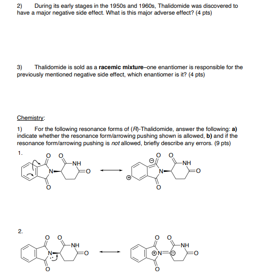 Solved -ΝΗ (R) -ΝΗ N((S) Thalidomide Part 1: Background | Chegg.com