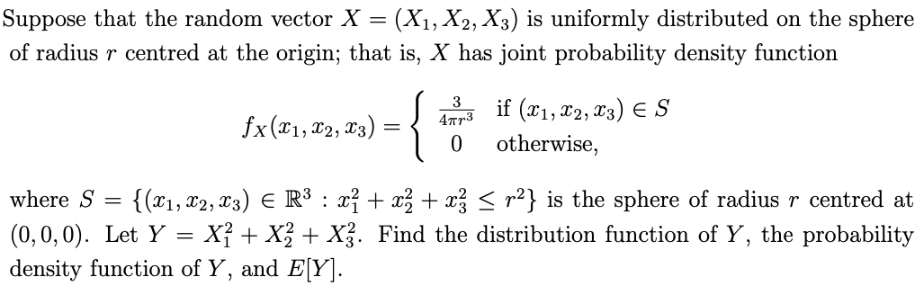 Solved Suppose that the random vector X = (X1, X2, X3) is | Chegg.com