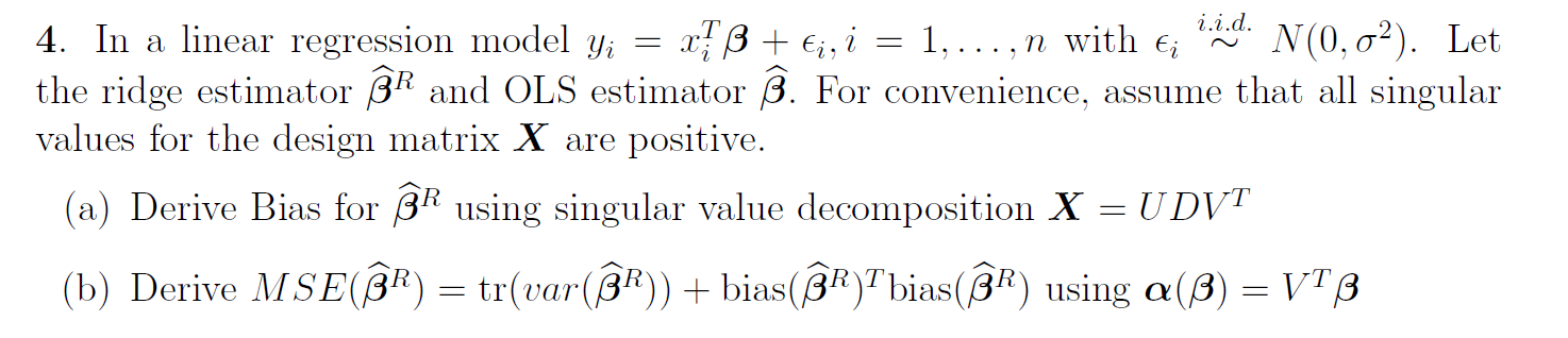 Solved * In (b), do NOT prove the equation : calculate | Chegg.com