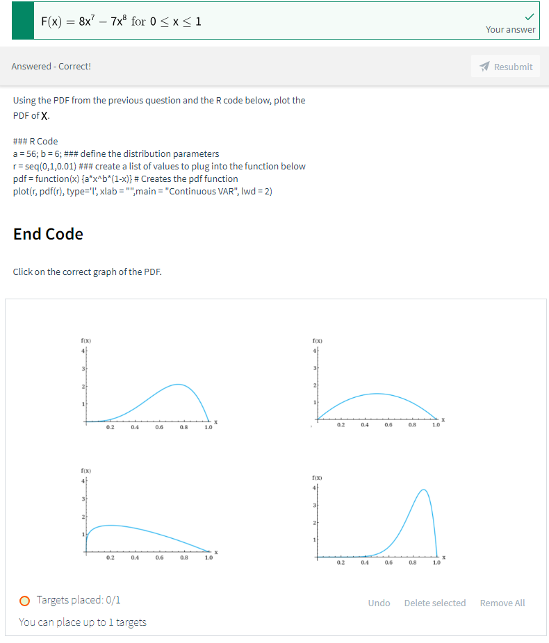 Solved F(x)=8x7−7x8 for 0≤x≤1 Your answer Answered - | Chegg.com