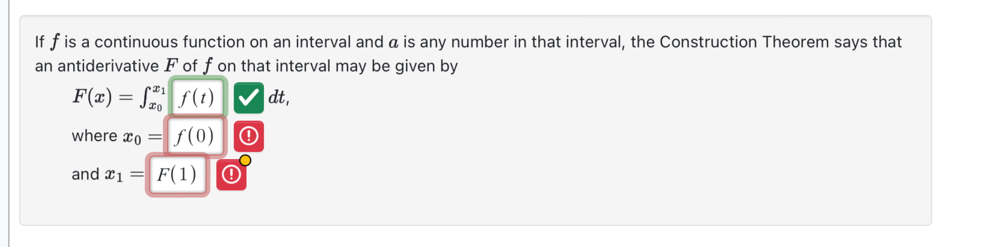 Solved If f ﻿is a continuous function on an interval and a | Chegg.com