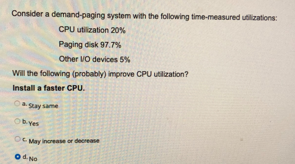 Solved Consider a demand-paging system with the following | Chegg.com
