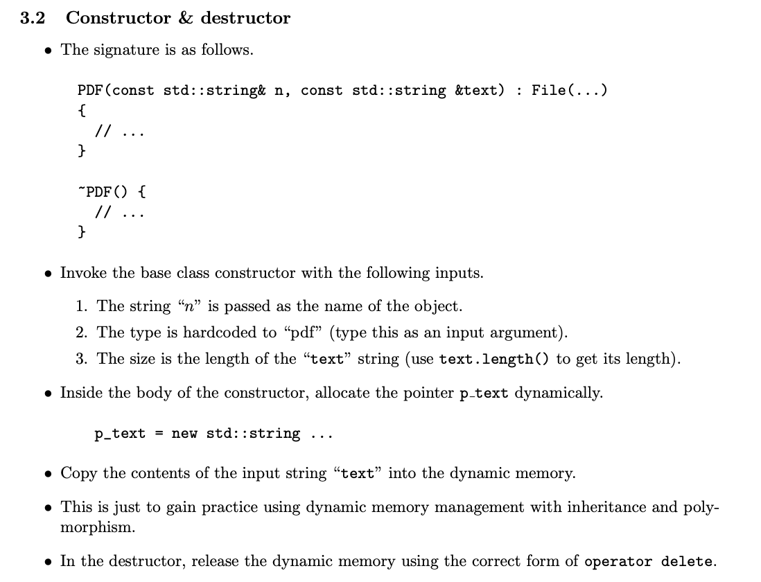 a class can have only one destructor