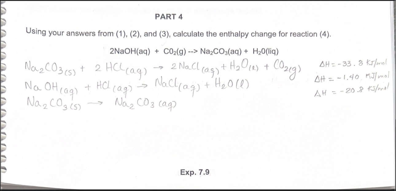 Solved PART 4 Using your answers from (1), (2), and (3), | Chegg.com