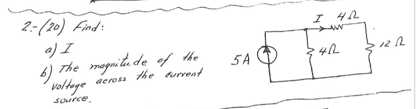 Solved 2.-(20) Find: a) T b) The magnitude of the voltage | Chegg.com