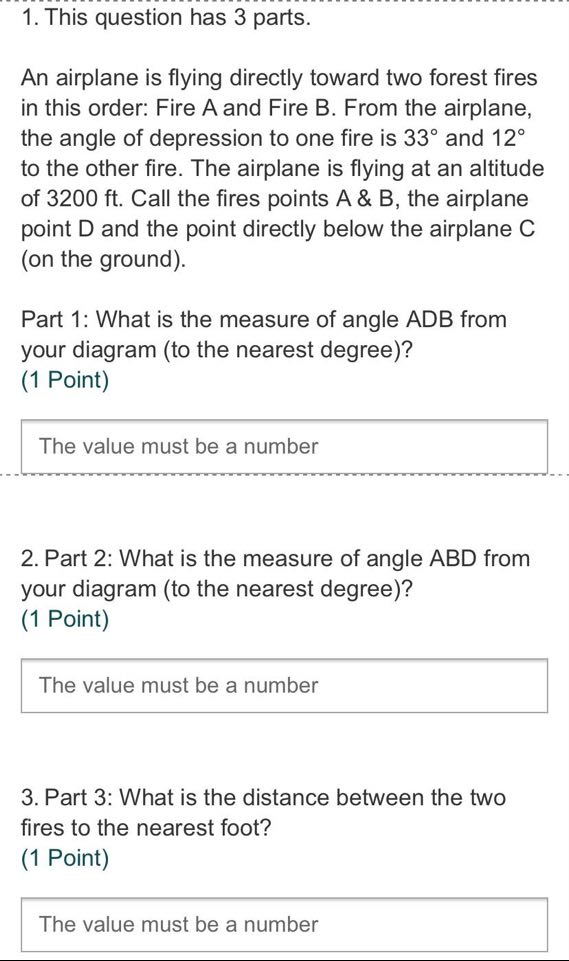 Solved 1. This question has 3 parts. An airplane is flying | Chegg.com