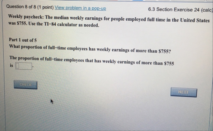 Solved Question 8 of 8 (1 point) View problem in a pop-Up | Chegg.com