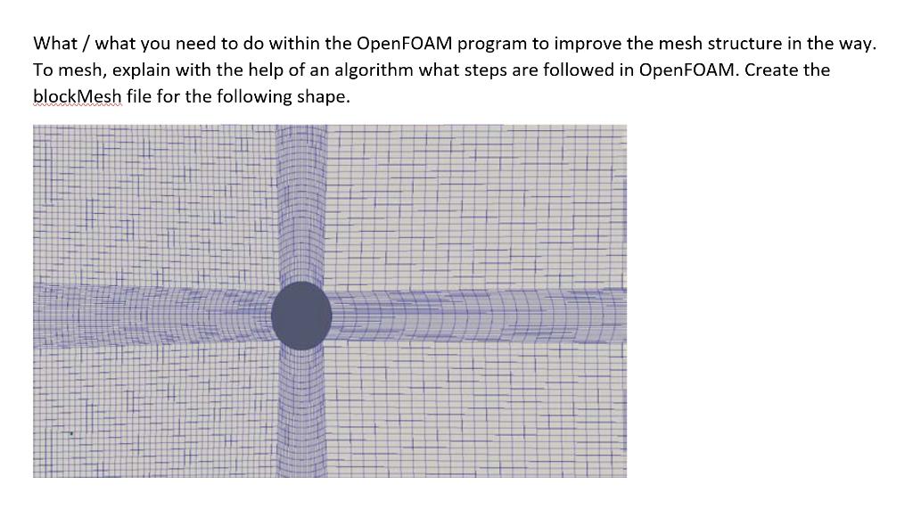 What / what you need to do within the OpenFOAM | Chegg.com