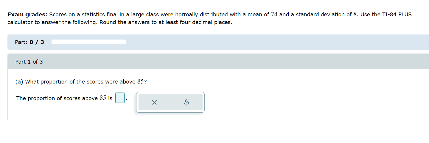 Solved Exam grades: Scores on a statistics final in a large | Chegg.com