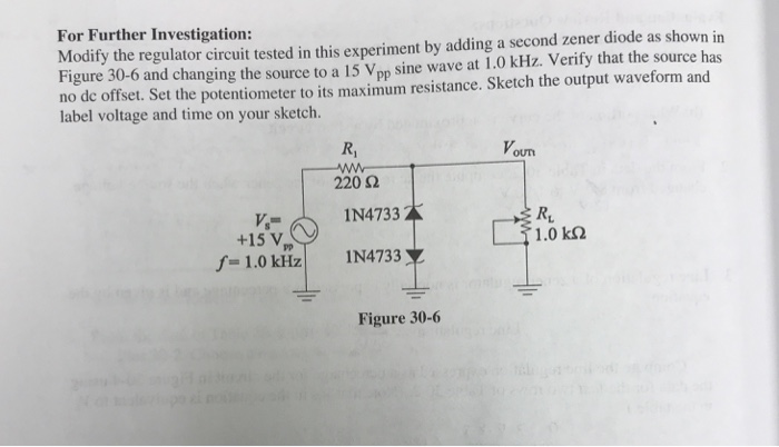 Solved For Further Investigation: Modify the regulator | Chegg.com