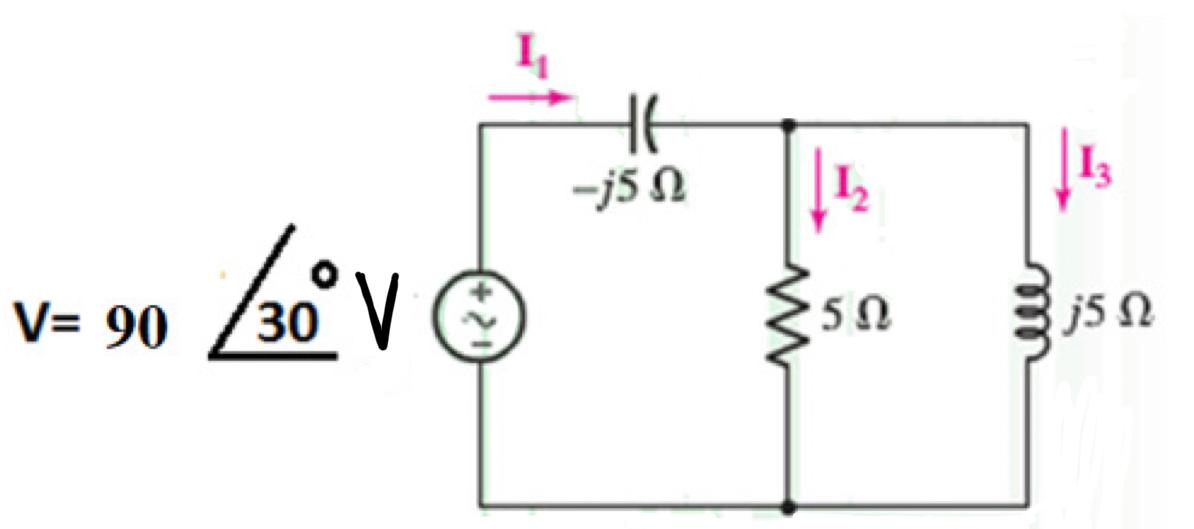 Solved Solve the following circuit by using the Phasor | Chegg.com
