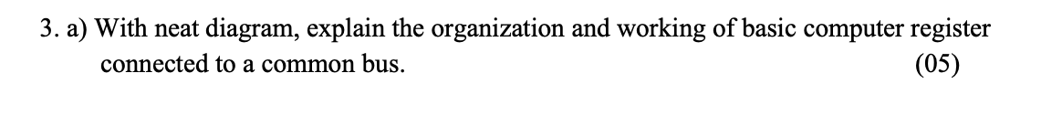 Solved 3. a) With neat diagram, explain the organization and | Chegg.com