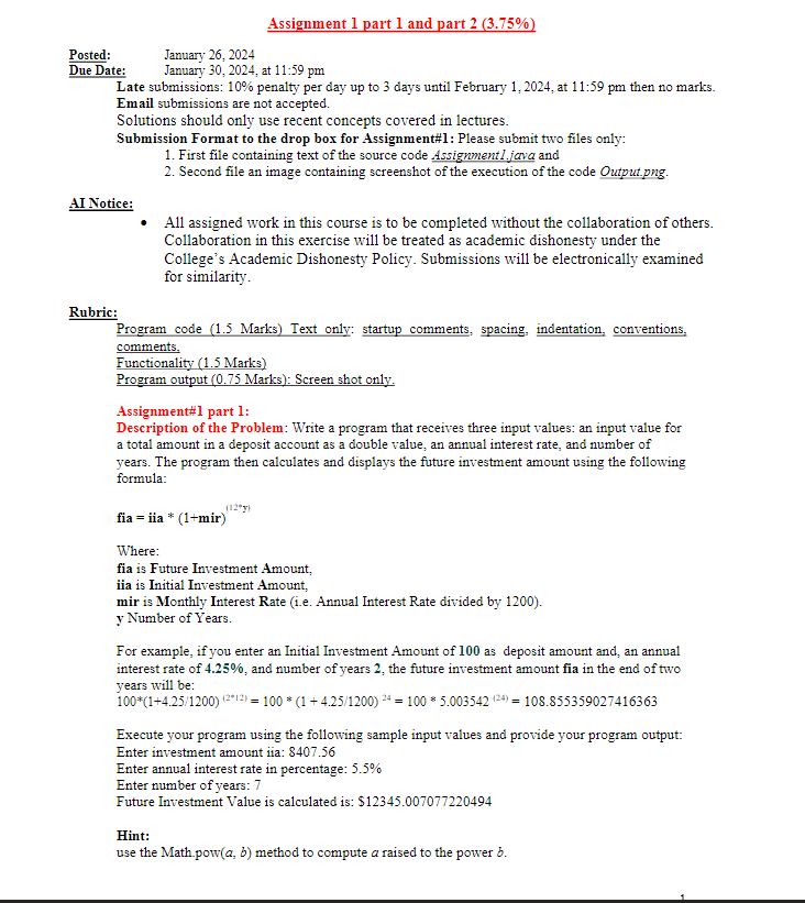 Solved Assignment#1 ﻿part 1:Description of the Problem: | Chegg.com
