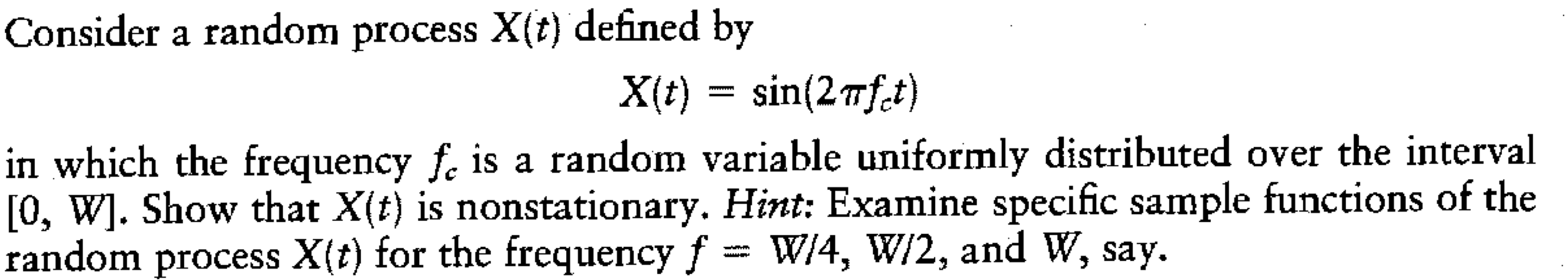Solved Consider a random process X(t) defined by X(t) = | Chegg.com