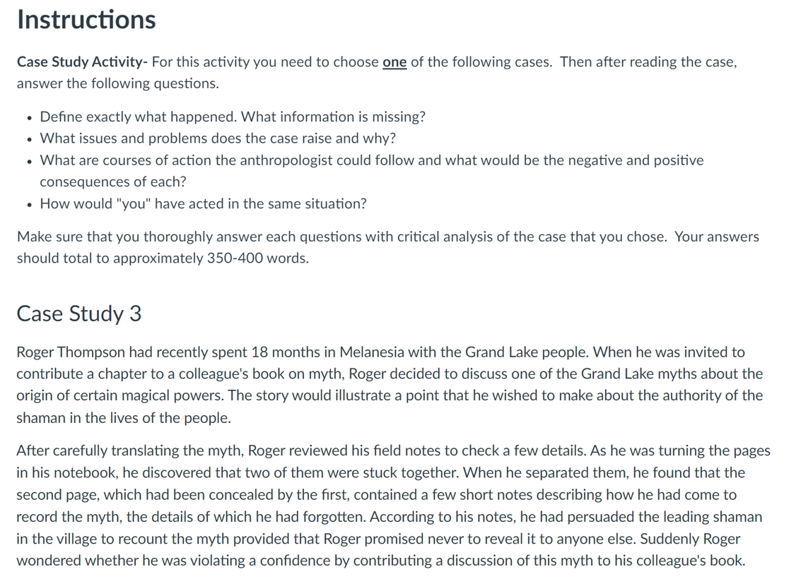 Solved Instructions Case Study Activity- For this activity | Chegg.com