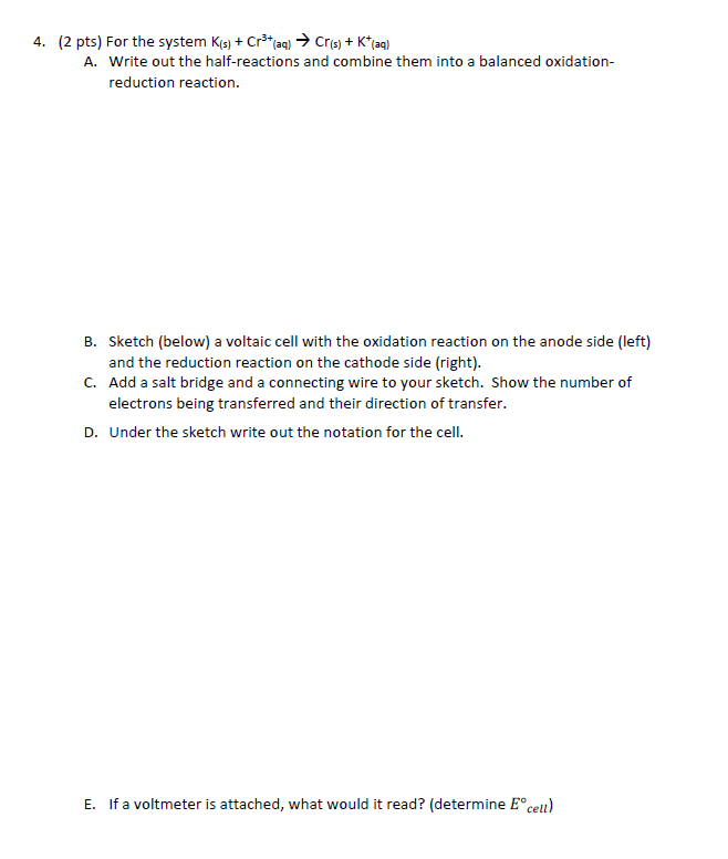 Solved 3. (2 pts +2 extra) For the reaction: Mg(s) + | Chegg.com