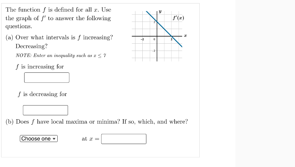 Solved (a) Over what intervals is f increasing? Decreasing? | Chegg.com