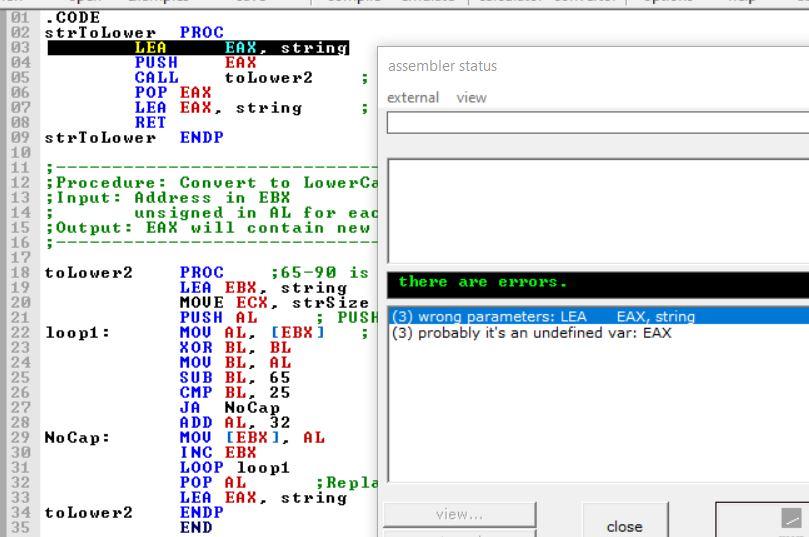 Solved Please help! I am writing an emu8086 program that | Chegg.com