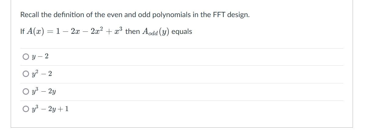 Solved Recall the definition of the even and odd polynomials | Chegg.com