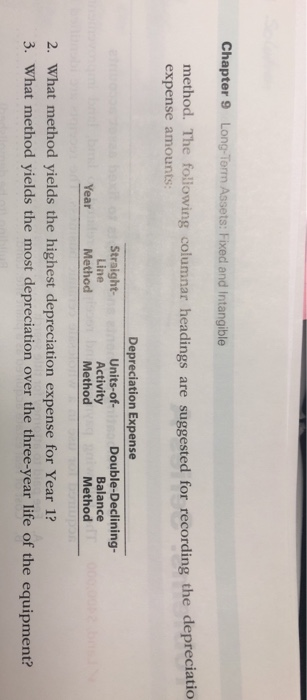 Solved PR 9-2A Comparing three depreciation methods Obj. 2 | Chegg.com Solved PR 9-2A Comparing three depreciation methods Obj. 2 | Chegg.com