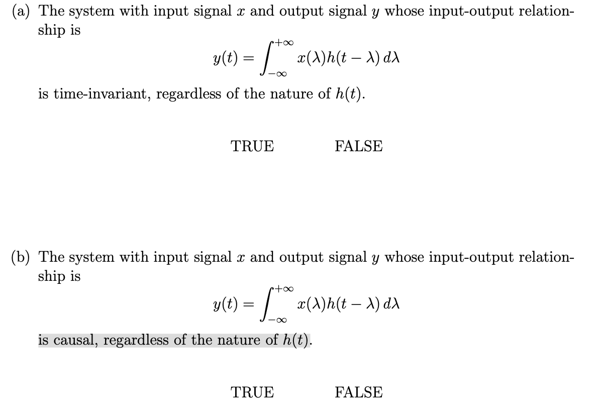 Solved A The System With Input Signal X And Output Signal 