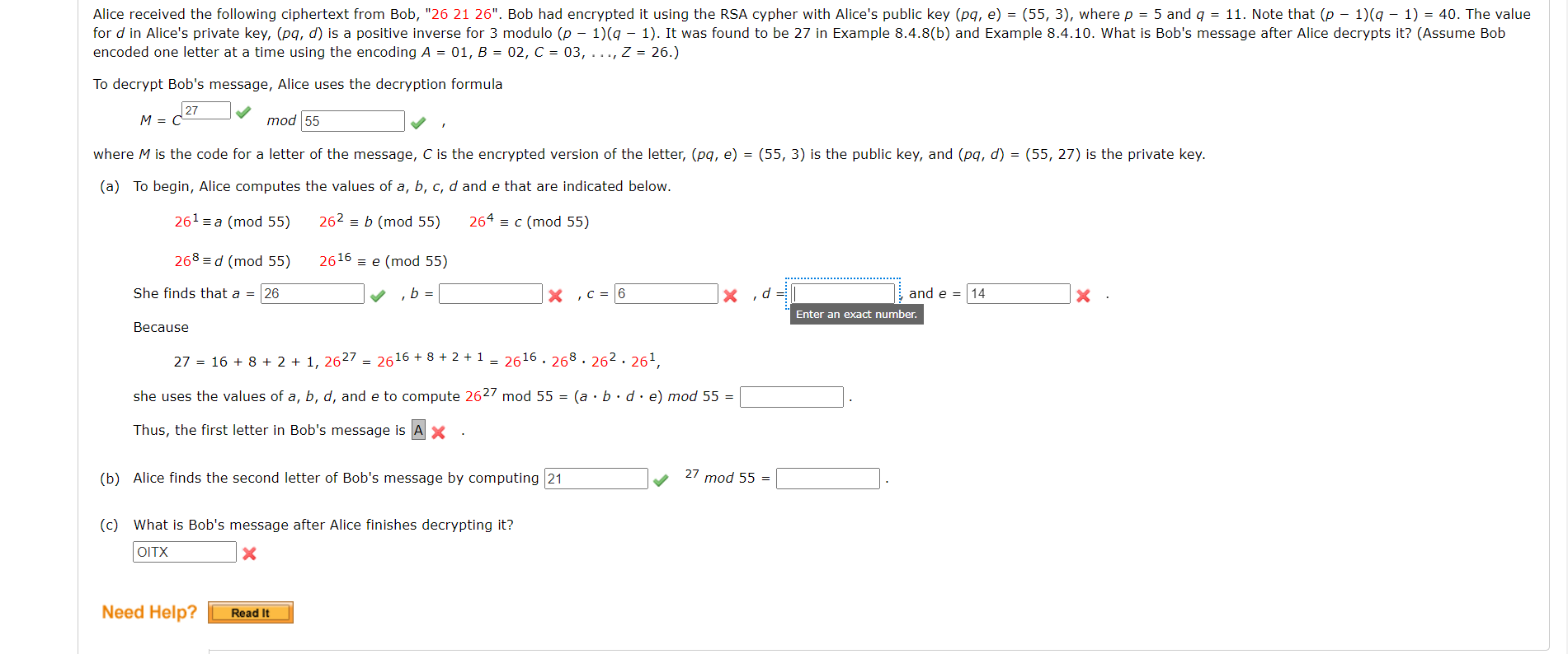 encoded one letter at a time using the encoding | Chegg.com