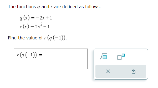Solved The functions q and r are defined as follows. | Chegg.com