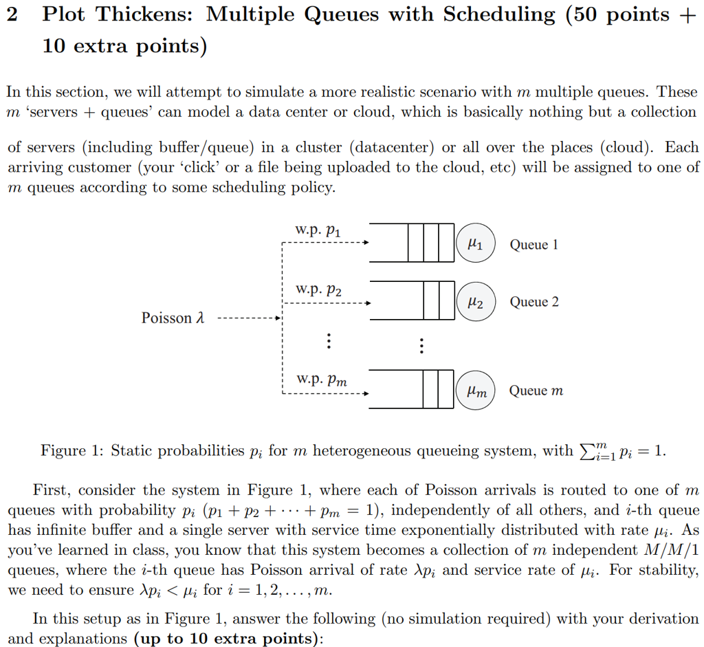 2 Plot Thickens: Multiple Queues with Scheduling (50 | Chegg.com
