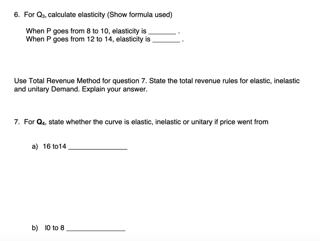 Solved P Q1 Q2 TABLE II Q3 Q4 (Label each schedule: | Chegg.com