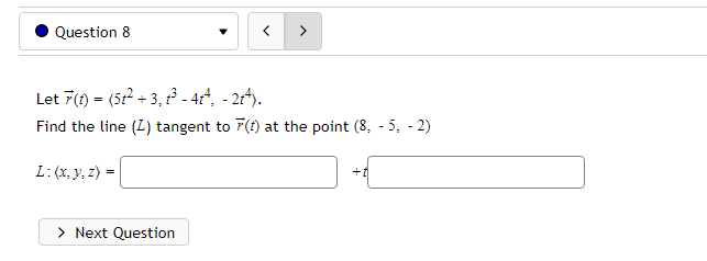 Solved Let r(t)= 5t2+3,t3−4t4,−2t4 . Find the line (L) | Chegg.com