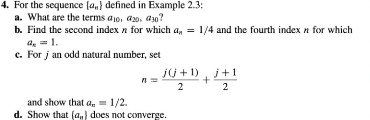 Solved xample 2.3 Consider the sequence whose initial terms | Chegg.com