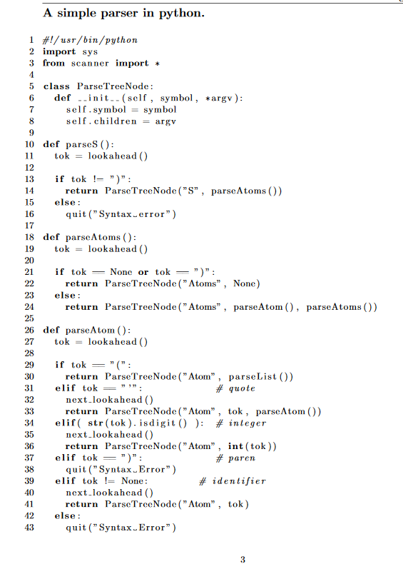 2. [10 marks] Consider the recursive descemt parser | Chegg.com
