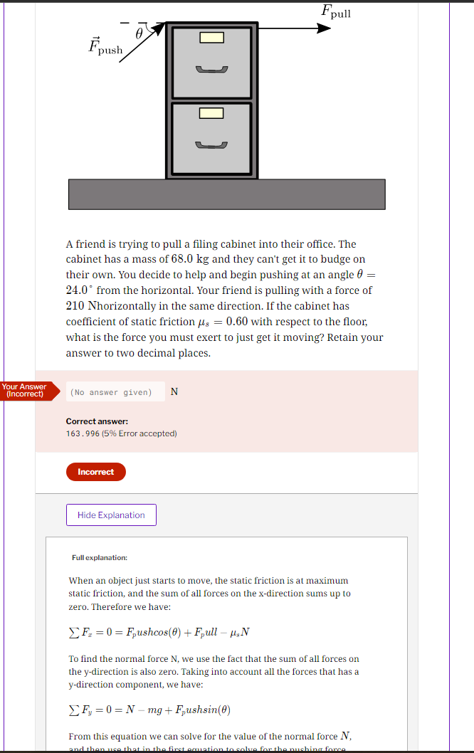 Solved can someone explain how to find N with just the | Chegg.com