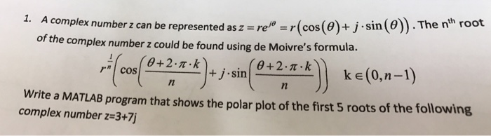 Solved A complex number z can be represented as z = re^j | Chegg.com