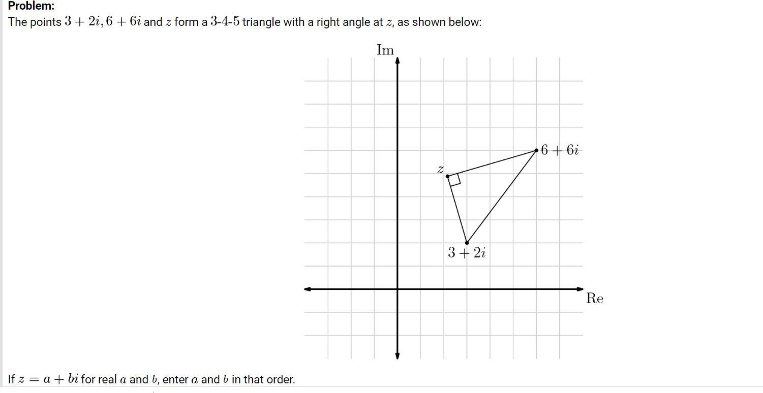 solved-the-points-3-2i-6-6i-and-z-form-a-3-4-5-triangle-with-chegg