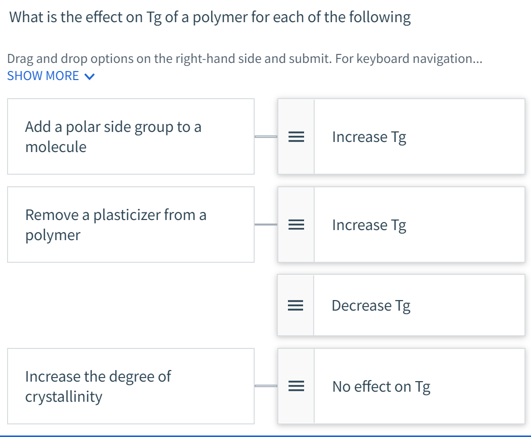 Solved 1)Tg stands for ____ transition temperature. type | Chegg.com