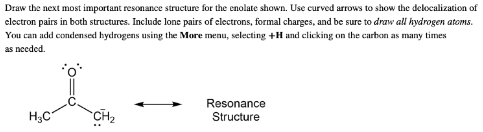 Solved Draw the next most important resonance structure for | Chegg.com
