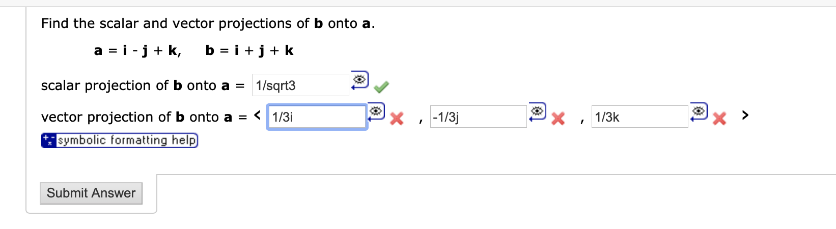 Solved Find The Scalar And Vector Projections Of B Onto A A