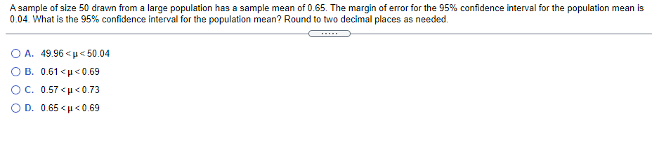 Solved A sample of size 50 drawn from a large population has | Chegg.com