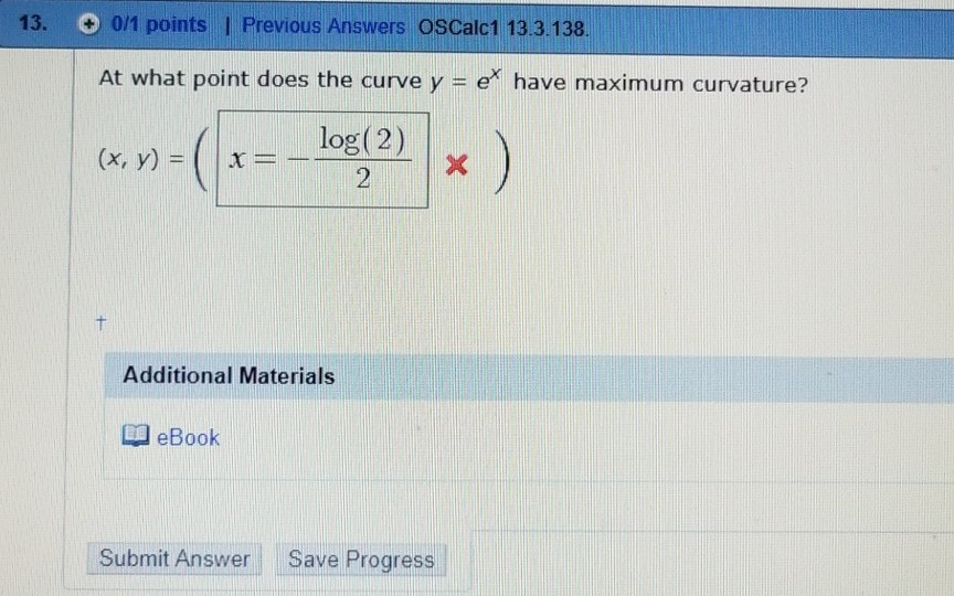 Solved 13. 0/1 points I Previous Answers OSCalc1 13.3.138 At | Chegg.com Solved 13. 0/1 points I Previous Answers OSCalc1 13.3.138 At | Chegg.com