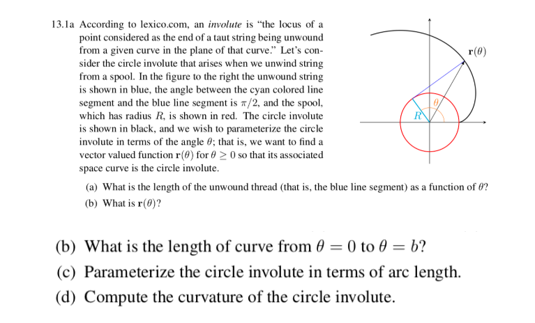 13.la According to lexico.com, an involute is "the | Chegg.com