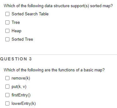 Solved Which of the following data structure support(s) | Chegg.com